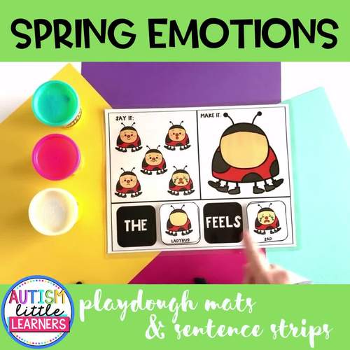 Spring Emotions Playdough Mats by Autism Little Learners | TPT