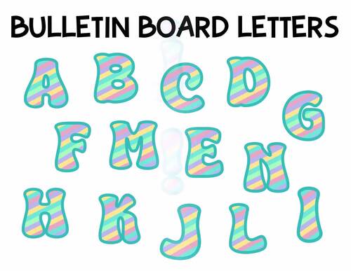 Printable Bulletin Board Letters, Alphabets, Wall Display, Decorative ...