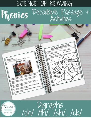 Digraphs | Decodable Passage | Phonics Practice | Worksheet | Comprehension