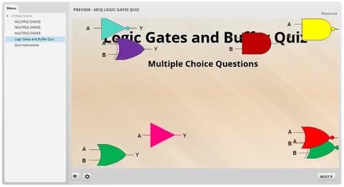 Logic Gates and Buffer Quiz - Web-based Offline MCQs by Guruprasad N H