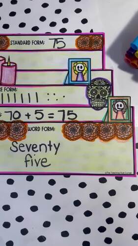 Day of the Dead Math Place Value Craft by The Teaching Diva Corner