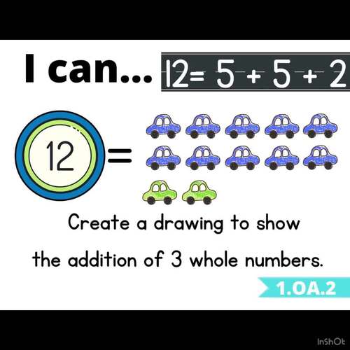 1st Grade Math I Can Statements for Common Core Instruction w/Pictures