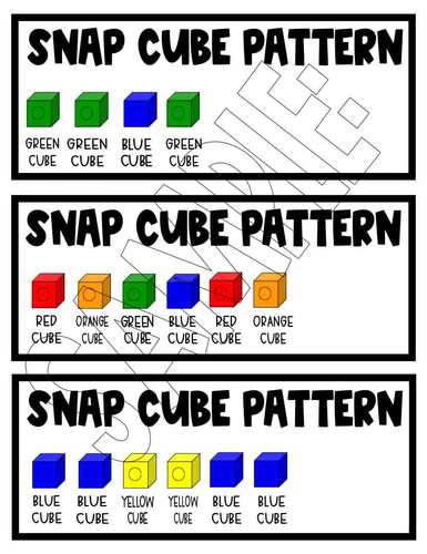 String Beads and Snap Cube Patterns by Unique in Elementary | TPT