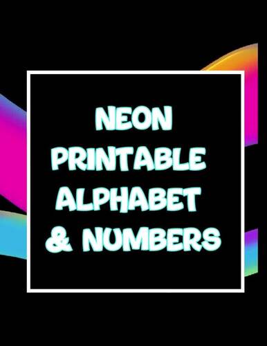 Neon Doodle Bubble Letters Alphabet | Printable Bulletin Board Letters ...