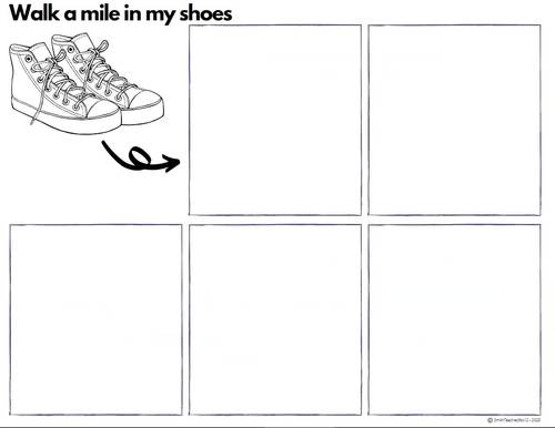 Walk a mile in my shoes Character Analysis Activities in print and digital