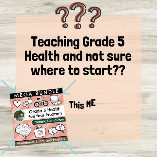 Grade 5 Ontario Health Mega Bundle (FULL YEAR) by Teacher Resource Cabin