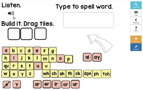 ai ay Dictation Progress Monitoring or Practice by Schwa Sense | TPT