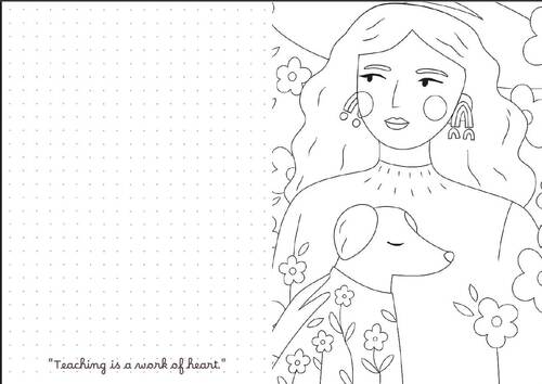 Creative breaks for Educators | Coloring book & planner by TDET Miss Laura