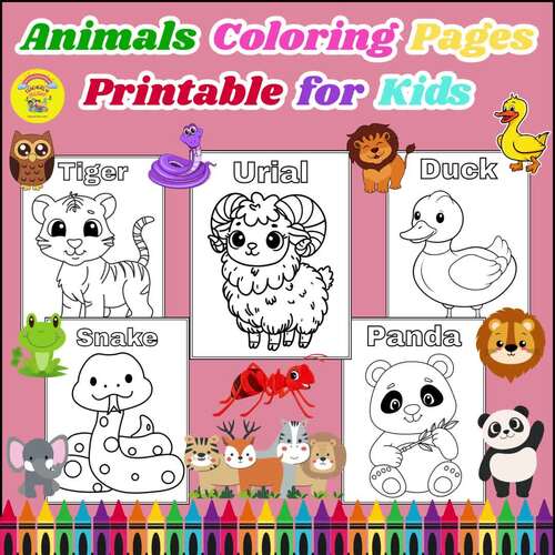 Animals Coloring Pages Educational Printable Worksheet Activities for Kids