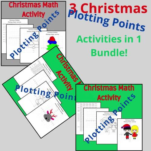 Christmas Math Plotting Points Bundle | Coordinate Plane Activities