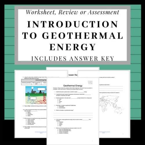 Geothermal Energy: Worksheet or Webquest for Distance Learning | TPT