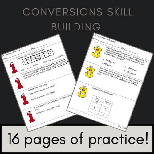 5th Grade Conversions Skill Building- Accessible Learning! by ...