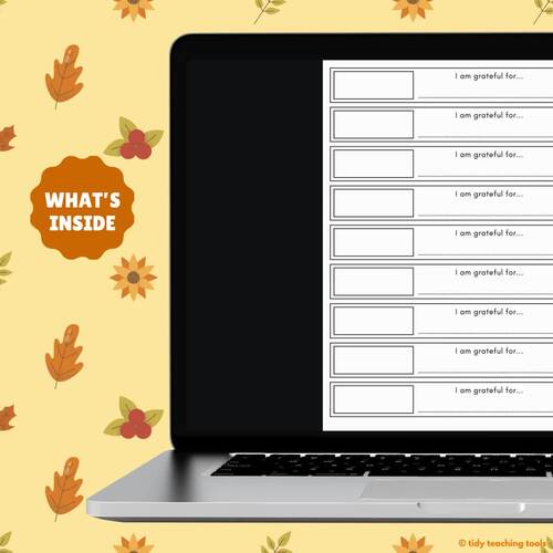 Thanksgiving Gratitude Printable Paper Chain Craftivity Low Prep