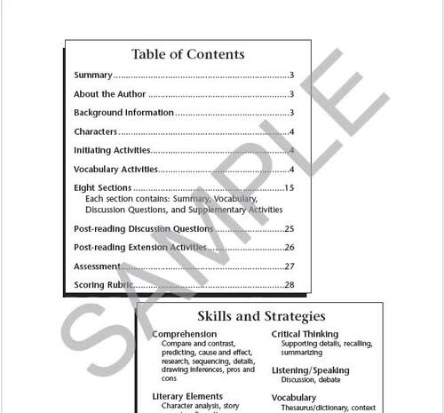 The Breadwinner Novel Units® Teacher Guide Novel Study | TPT