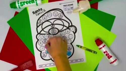Christmas Speech Therapy Articulation Dot Art No Prep by Ausome Speech