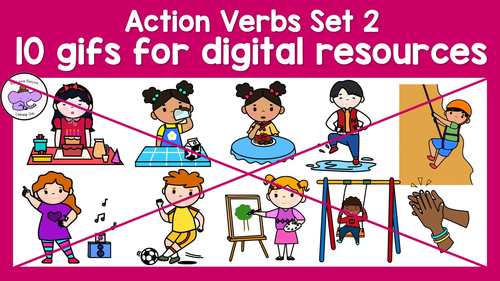 Animated GIFs Verbs SET 2 | Action Words GIF by Little Patches Learning ...