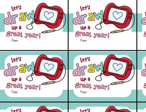 Magnetic Drawing Board (Doodle Sketch) Beginning of Year Gift Tag- Let ...
