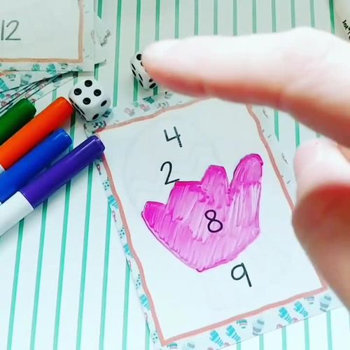 Roll and Color Mittens Addition with 2 Dice by ElemenoPreK | TpT