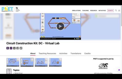 Worksheet: Circuit Construction Kit - DC Virtual Lab (No Prep) | TPT