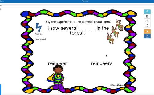 Super Speech Syntax Irregular Plurals Boom Cards™ by Aimee Walton