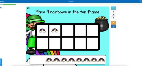 Fill the Ten Frame | St Patrick's Day Math Boom Cards by Teaching Autism