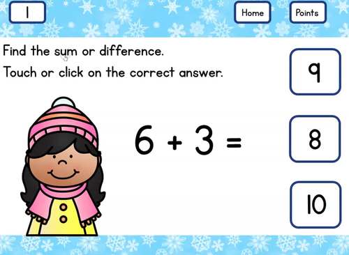 Mixed Addition and Subtraction to 10 Kids and Polar Bears for Google ...