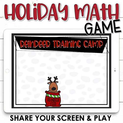 Christmas Math Escape Room Reindeer to Training Camp | Digital Display ...
