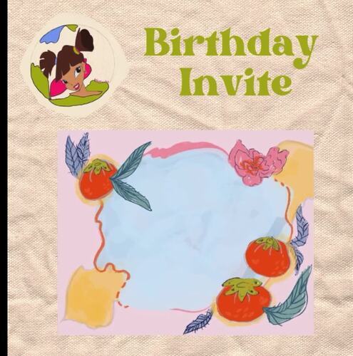 Summer Themed Invite For Birthday Celebrations by Ros space | TPT