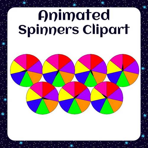 Animated GIF Customizable Spinners Clipart – 7 Colours | TPT
