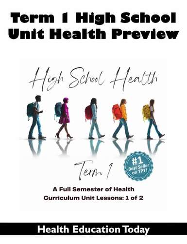 High School Health Semester Curriculum: #1 Best-Selling Health Curriculum