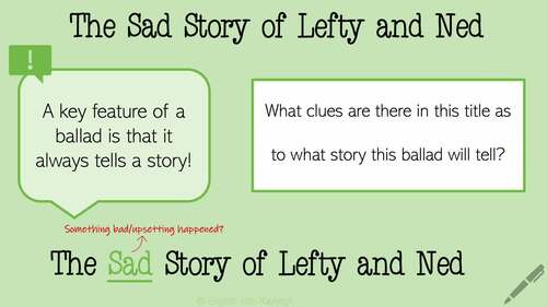 Ballads TEACHING BUNDLE by English with Kayleigh | TPT