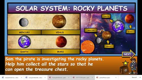 The Rocky Planets: Google Slides, Distance Learning + PPT + 2 Worksheets