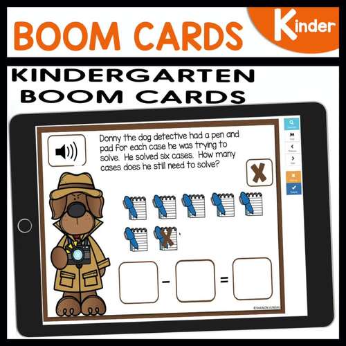 Subtraction Word Problems within 10 with Pictures Math Kindergarten ...