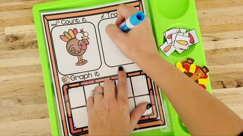 Thanksgiving Turkey Counting Mats | Math Centers Preschool Kindergarten ...