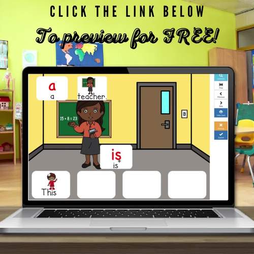 Sentence Scramble Sentence Building Boom Cards - Visual Cues Bundle