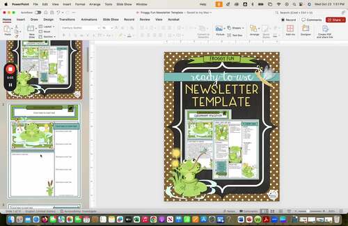 Frog Theme Parent Newsletter Template - Editable Classroom Newsletter ...