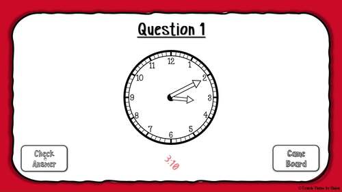 Christmas Self-Checking Digital Math Game | Telling Time by Teach Them ...