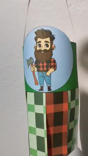 Paul Bunyan Lumber Jack Crafts Windsock Mobile woodsman Trees Logger ...