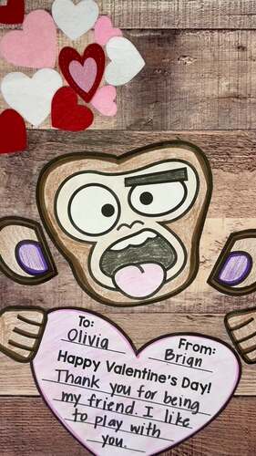 Grumpy Monkey Valentine Gross-Out Craft and Writing | Book Companion ...