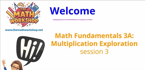 Multiplication Exploration 3A Session 3 by The Growth Mindset Math Coach