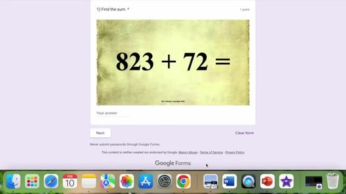 Adding Whole Numbers Google Forms (Self-Grading) by Reincke's Education ...