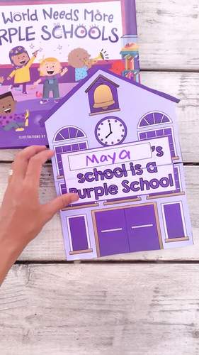 The World Needs More Purple Schools Book Craft- How to Activity Back to ...