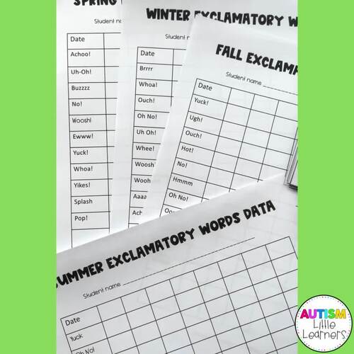 Year-Round Exclamatory & Symbolic Sounds Bundle For Speech Therapy