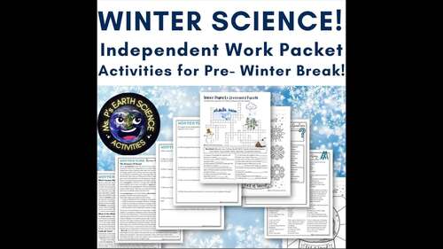 Winter Science Independent Work Packet- Winter and Snow Science Activities