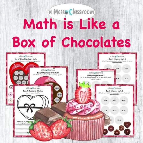 Valentine’s Day Math: Chocolate Subtraction with Regrouping Worksheets