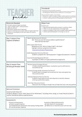 Take the Stage: Understanding & Managing Performance Anxiety (SEL)