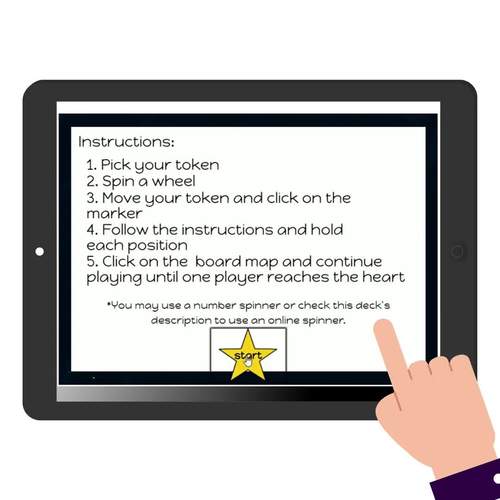 Board Games Yoga Positions BOOM CARDS Distance Learning by Teacher ...