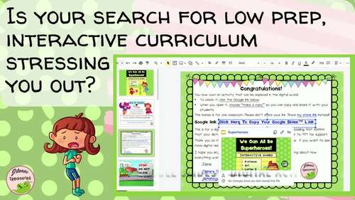 Google Slides™ SUPERHERO Interactive PreK Digital Math/Literacy/Tech ...