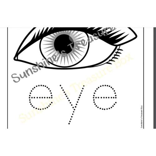 UK Human Body Parts Trace & Colour Sheets | Trace & Colour Sheets ...