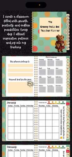 Groovy Teacher Calendar 2025 | Monthly Printable with Classroom ...